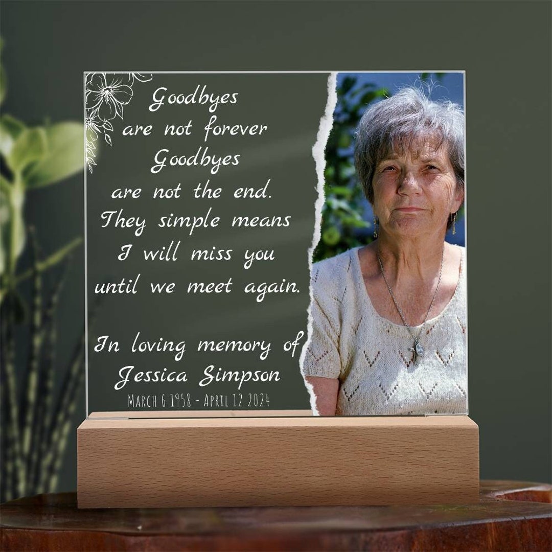 Photo Memorial Personalized in Memory of Loved One Led Plaque, in ...