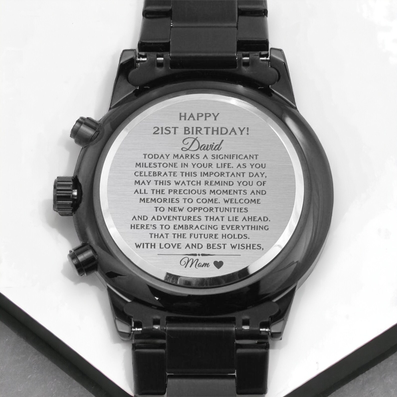Personalized Engraved Watch for 21st Birthday Unique Milestone Gift for ...