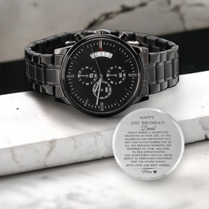 Personalized Engraved Watch for 21st Birthday - Unique Milestone Gift ...