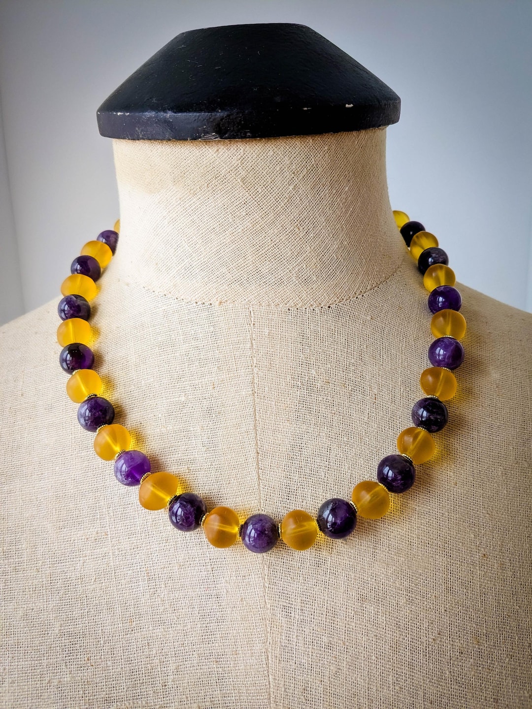 Minnesota Vikings Team Colors Inspired Necklace: Purple Amethyst ...