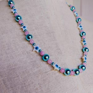 Star-shaped Shell Beaded Single Strand Necklace; "starry Eyed"; Shell ...