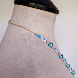 Star-shaped Shell Beaded Single Strand Necklace; "starry Eyed"; Shell ...