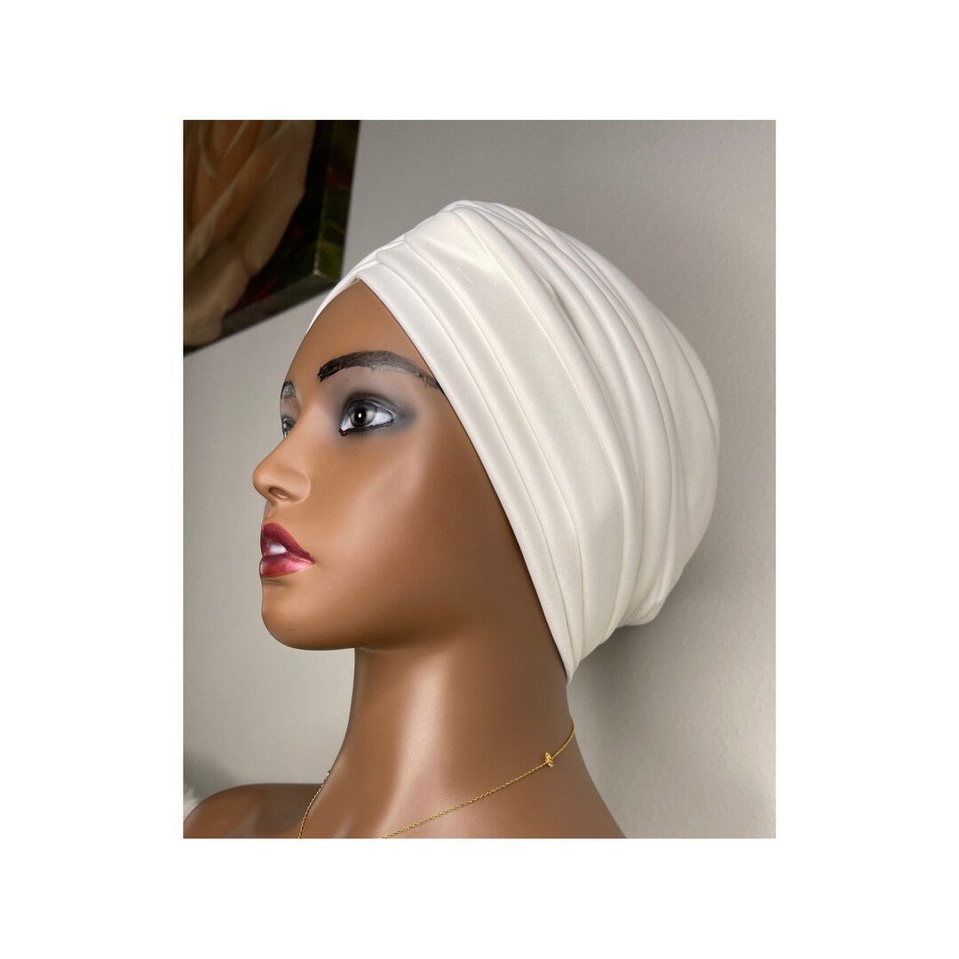 Ivory Turban, Head Cover, Cross Design Turban - Etsy