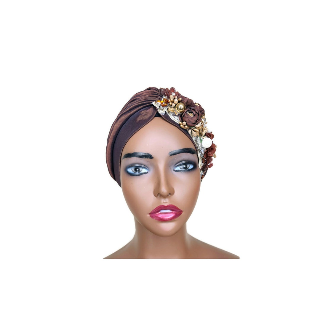 Chocolate Brown Turban | Women Fashion Turban | Cancer Head Cover ...