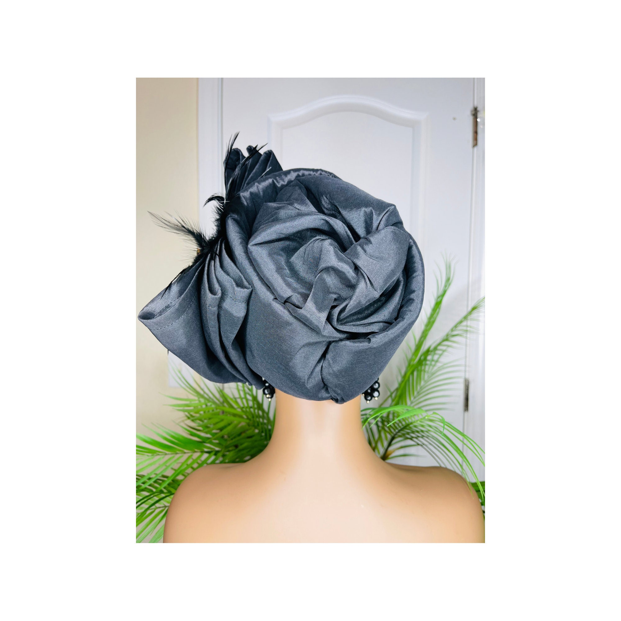 Black Turban Church Turban Party Turban Wedding Guest Turban Cancer ...