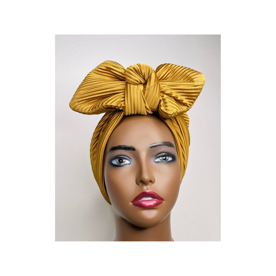 Brown Turban, Head Cover, Pre Tied Head Wear - Etsy