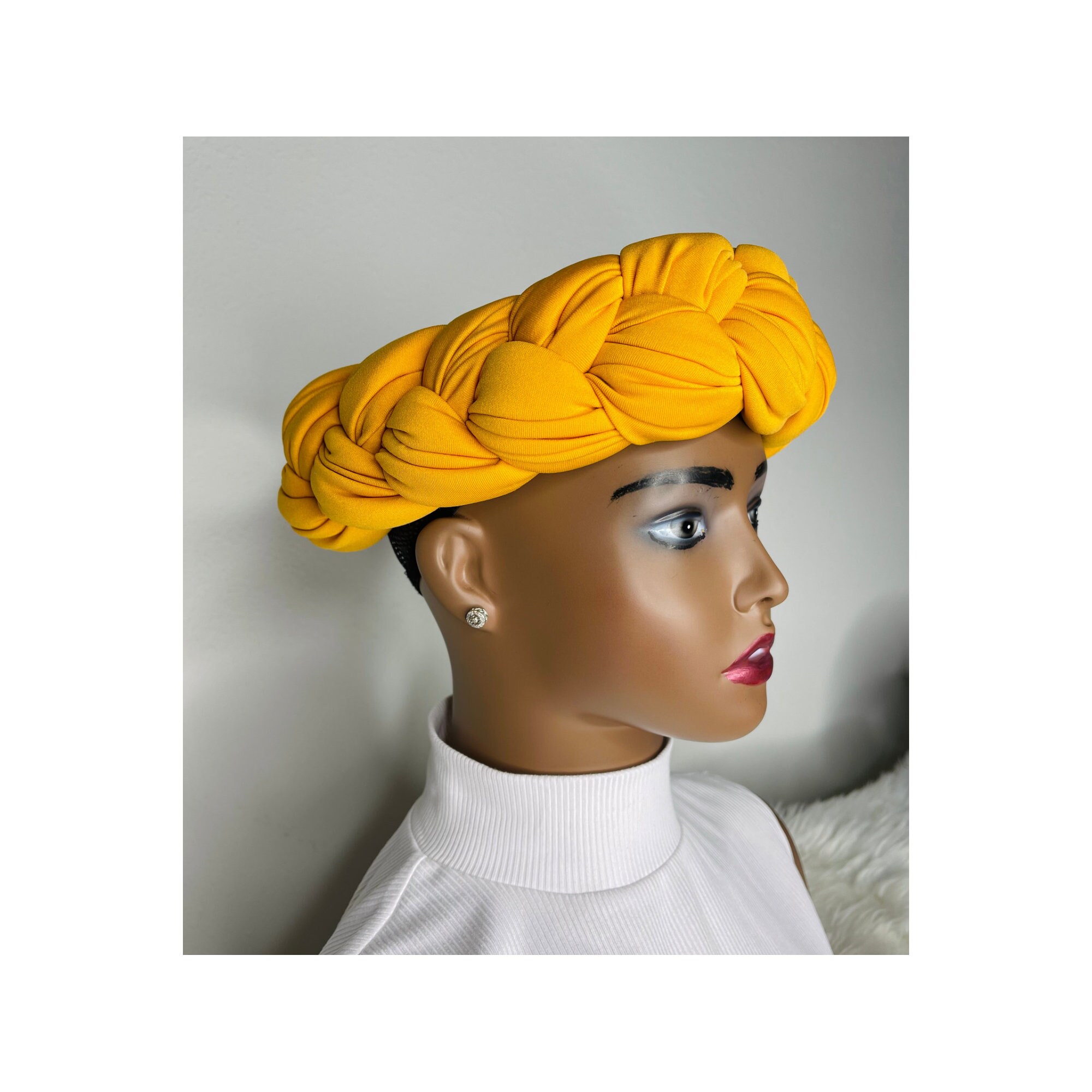 Braided Head Band | Open Crown Turban | Pre Tied Party Head Band - Etsy