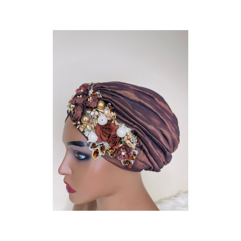 Chocolate Brown Turban | Women Fashion Turban | Cancer Head Cover ...