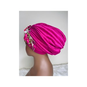 Pink Turban, Party Head Wear, Head Cover - Etsy