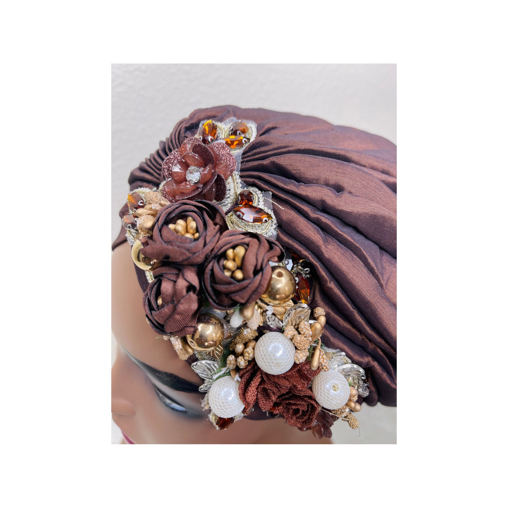 Chocolate Brown Turban | Women Fashion Turban | Cancer Head Cover ...