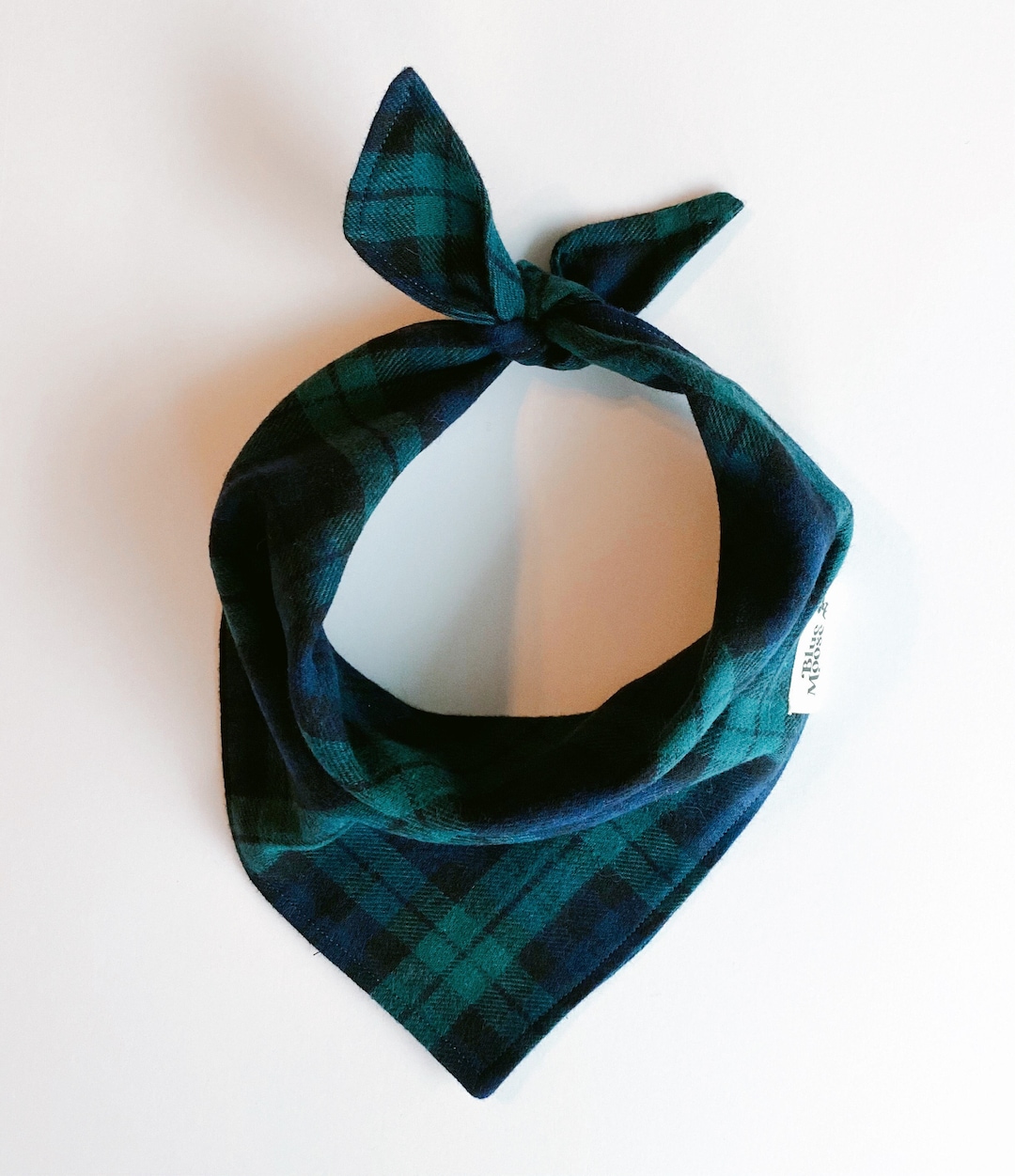 Scottie Plaid Flannel Bandana - Etsy
