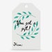 Elegant Floral Leafy Printable / Editable Gift Tags, Any Occasion Tags ...