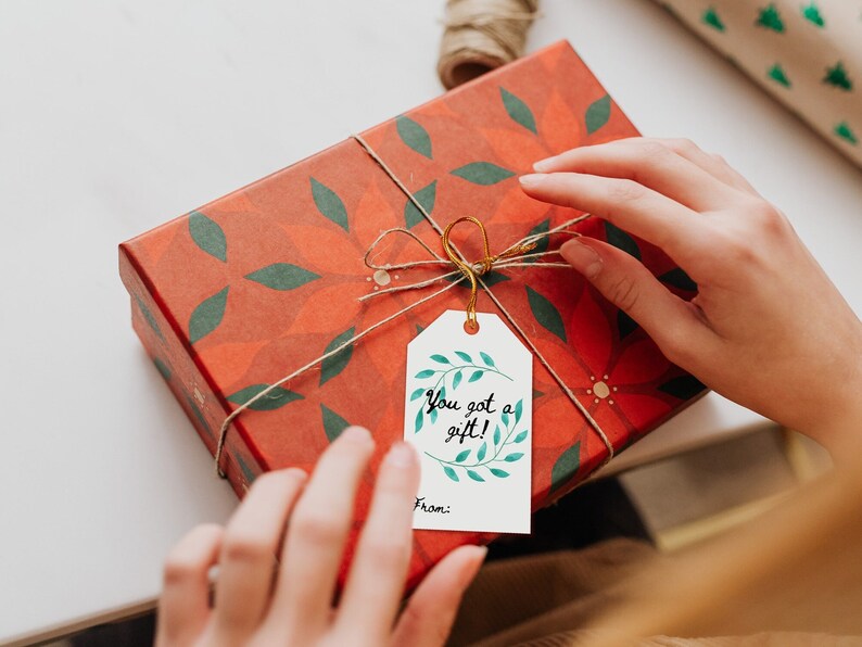 Elegant Floral Leafy Printable / Editable Gift Tags, Any Occasion Tags ...