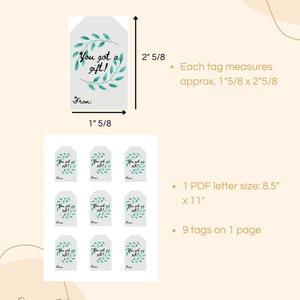 Elegant Floral Leafy Printable / Editable Gift Tags, Any Occasion Tags ...