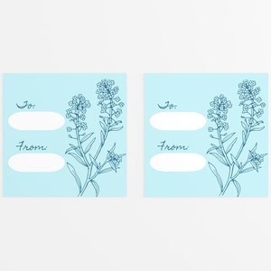 Printable Baby Blue Floral Gift Tags. All Occasions: Birthday ...