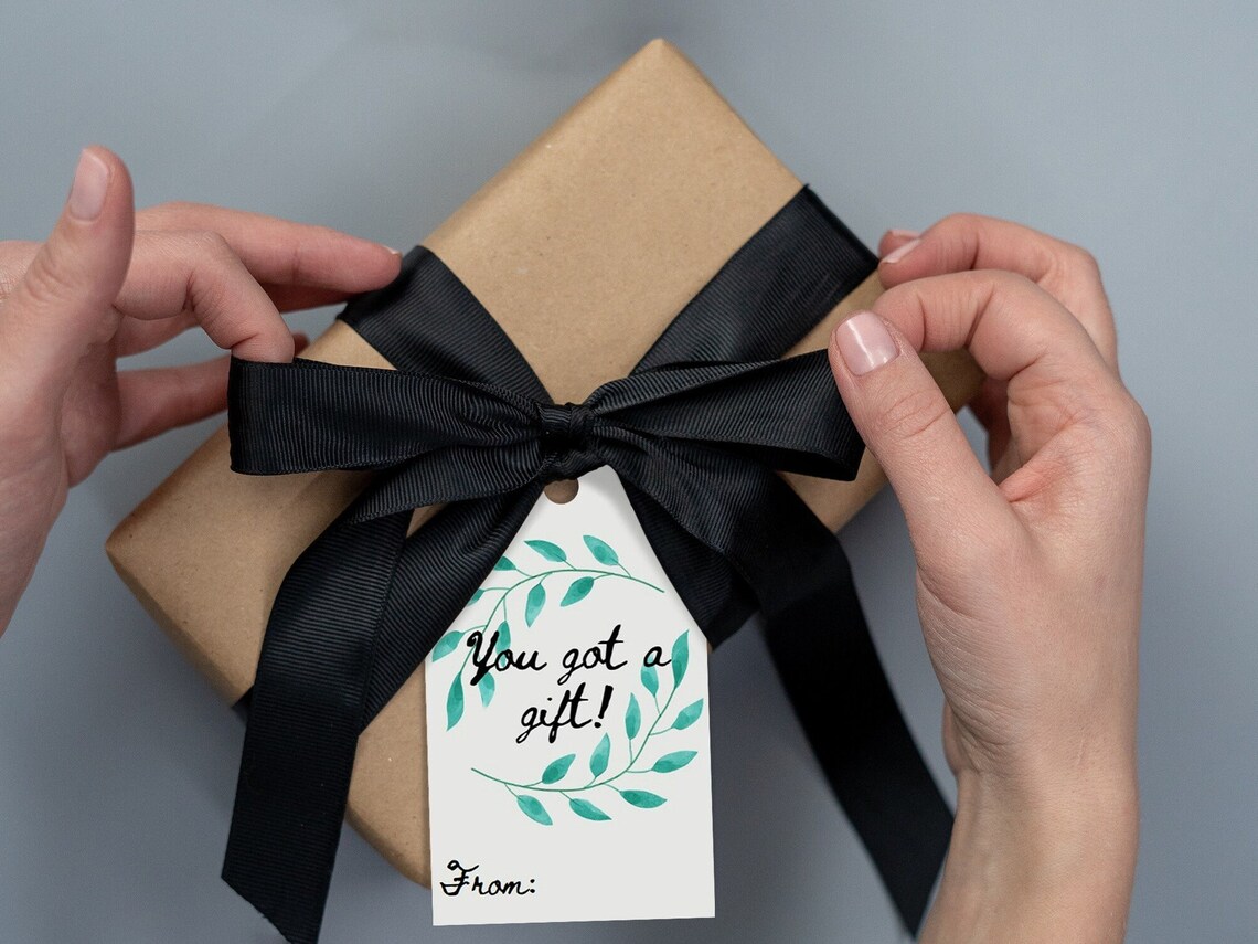 Elegant Floral Leafy Printable / Editable Gift Tags, Any Occasion Tags ...