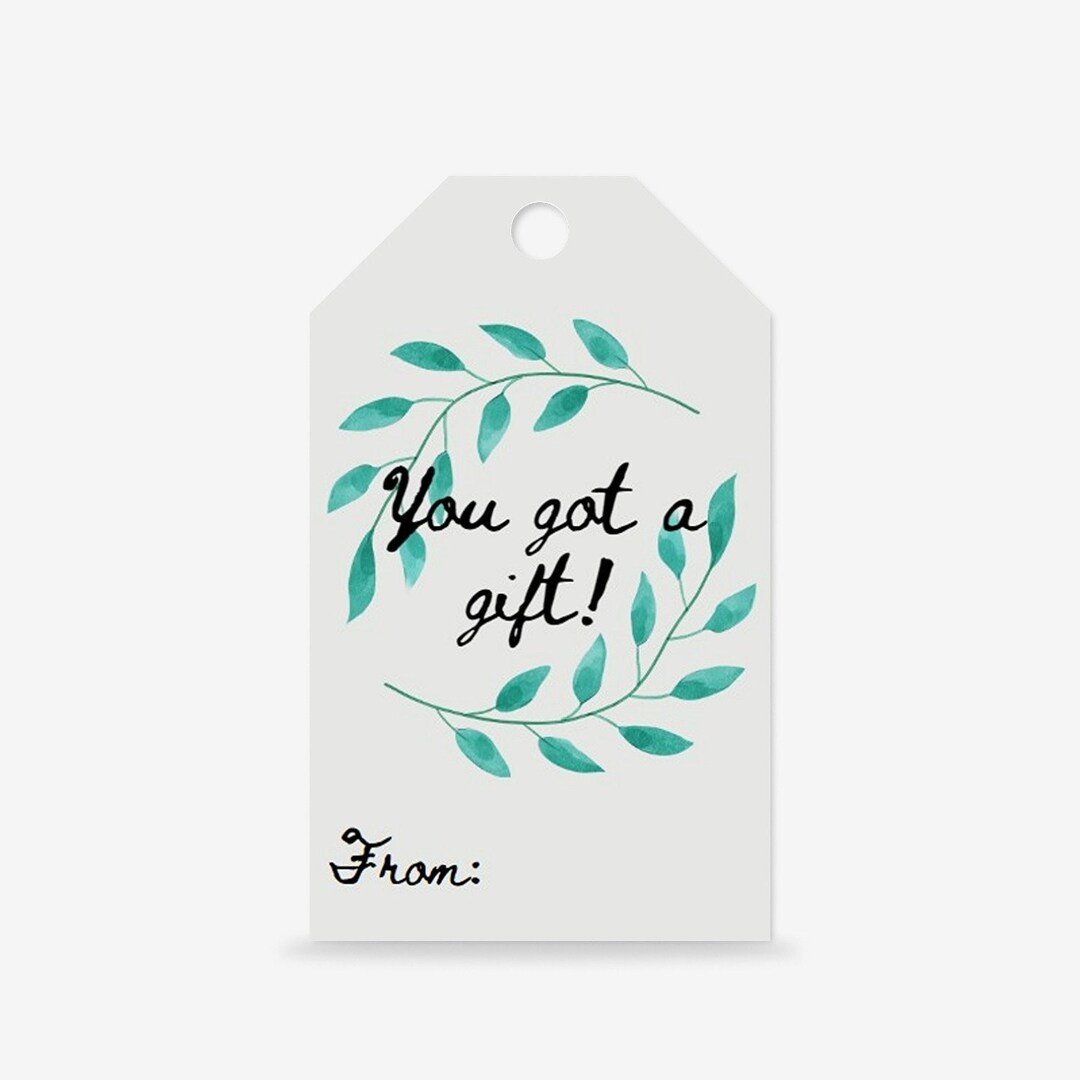 Elegant Floral Leafy Printable / Editable Gift Tags, Any Occasion Tags ...