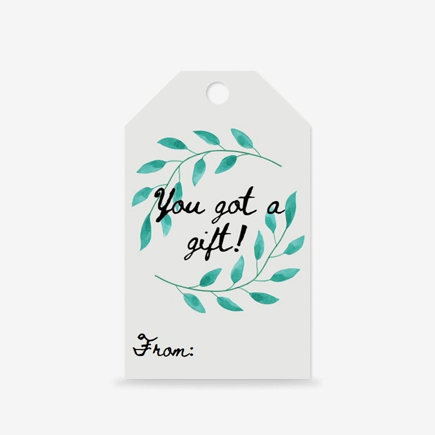 Elegant Floral Leafy Printable / Editable Gift Tags, Any Occasion Tags ...