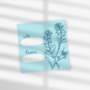 Printable Baby Blue Floral Gift Tags. All Occasions: Birthday ...