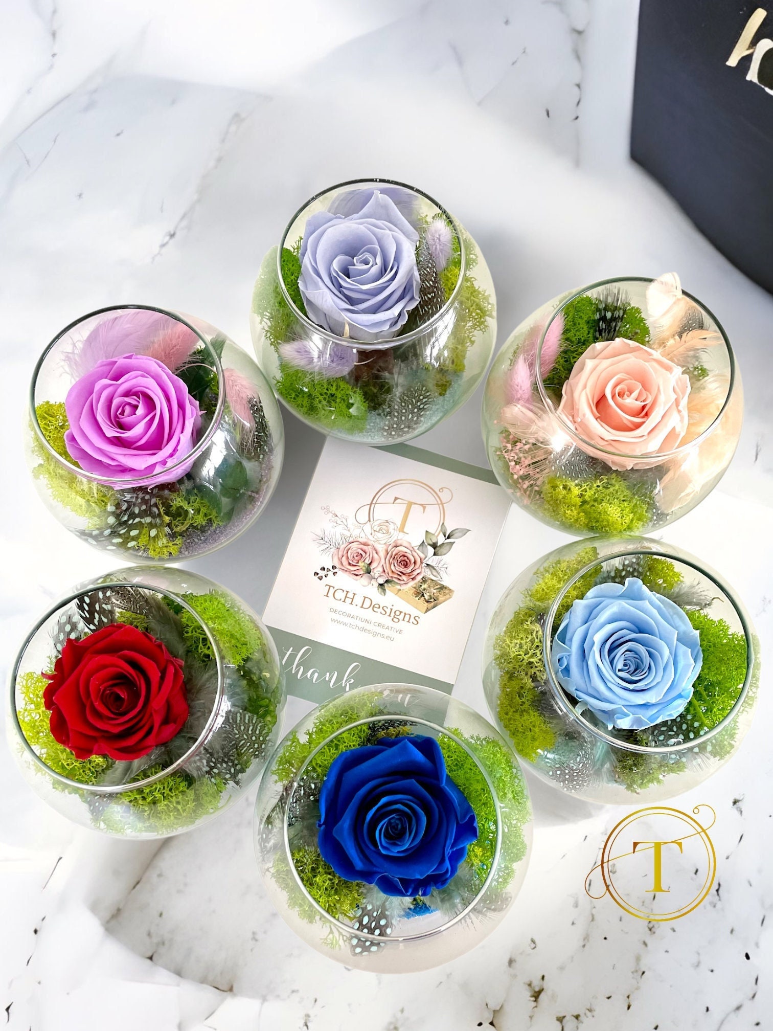 Preserved Roses In Glass Ball