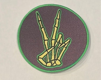 Skeleton Hand Patch - Etsy