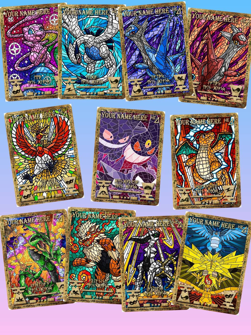 Ancient Stained Series Pokemon Custom Holo Card - Etsy
