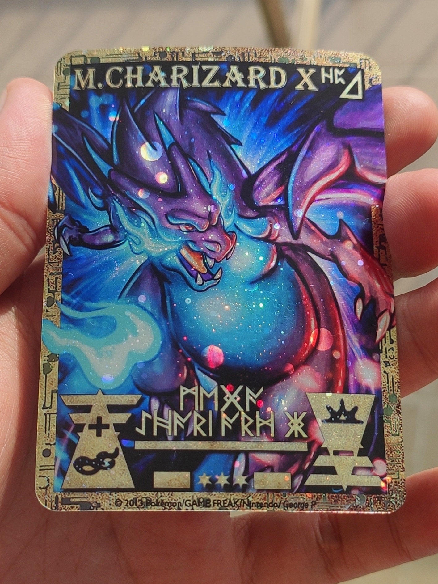 Ancient Pokemon Mega Charizard X Personalized Name Card - Etsy