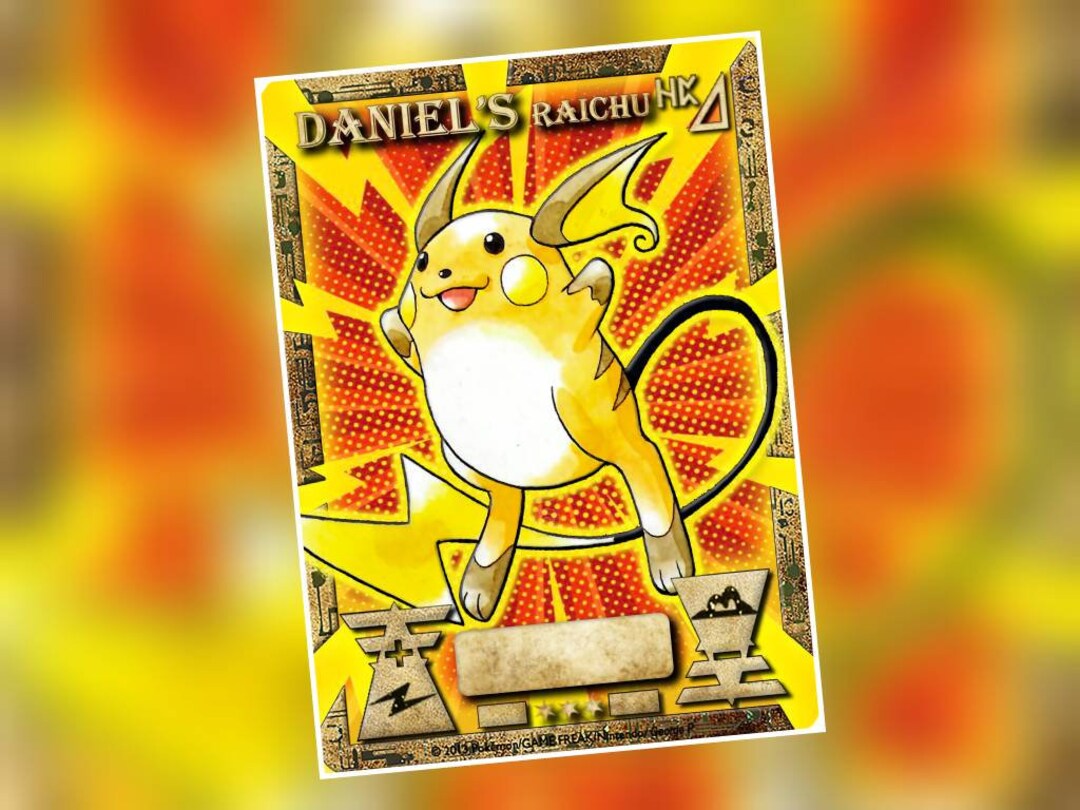 Ancient Raichu Personalized Card or Timestamp - Etsy