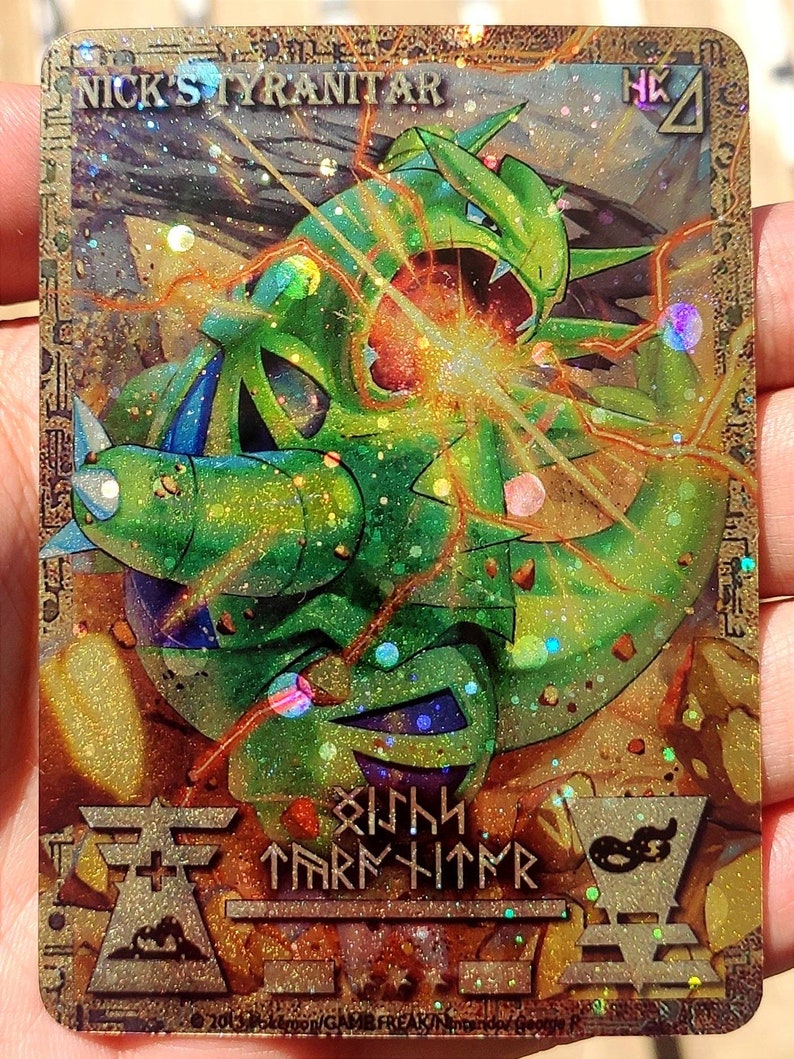 Ancient Tyranitar Pokemon Personalized Card or Timestamp - Etsy