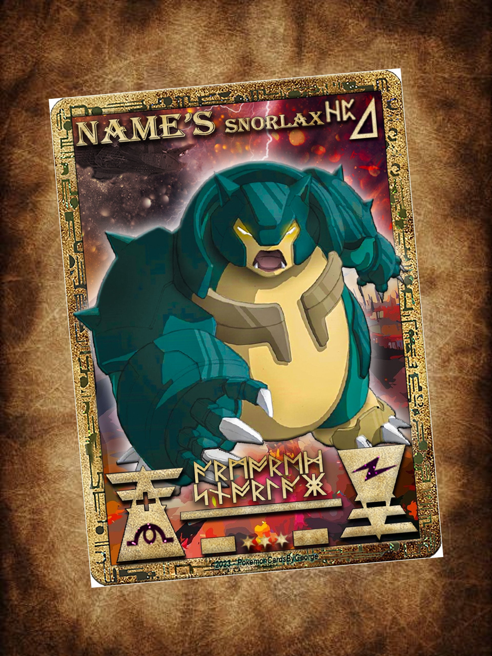 Ancient Armored Snorlax Personalized Card or Timestamp - Etsy