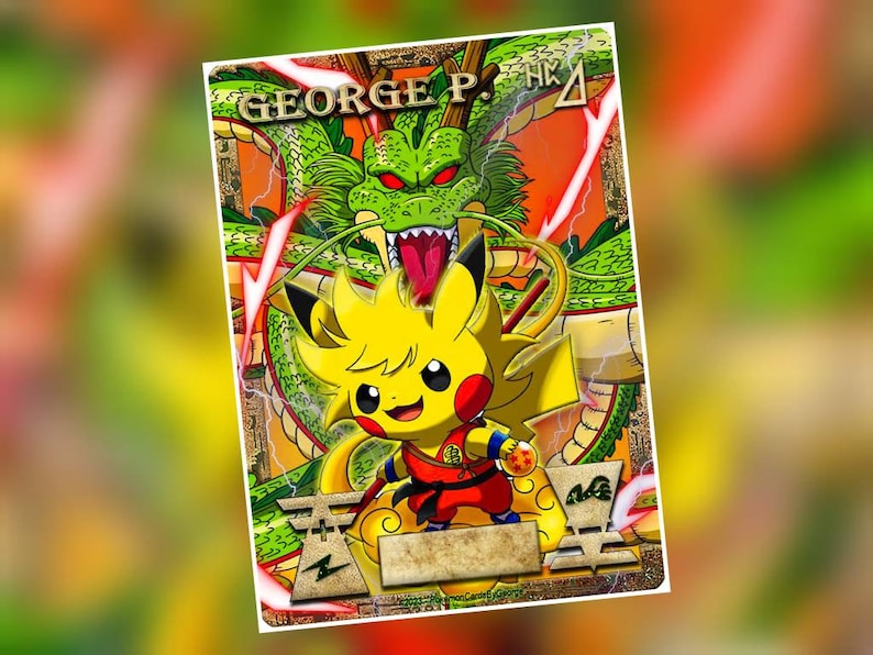Ancient Pokemon Pikachu Dragonball Cosplay Custom Card or Timestamp - Etsy
