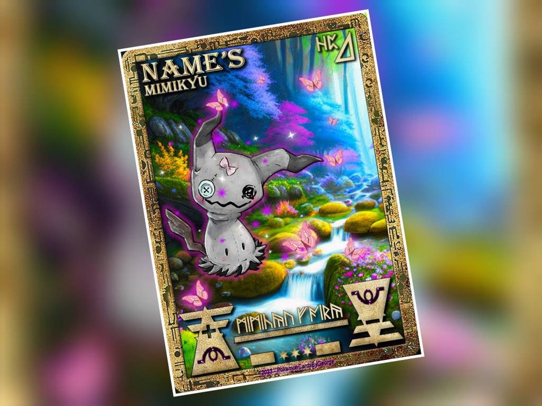 Ancient Shiny Mimikyu Personalized Card or Timestamp - Etsy