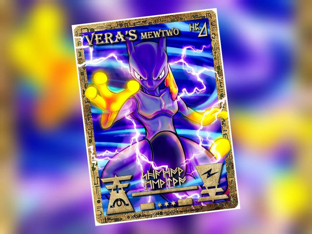 Ancient Shadow Mewtwo Personalized Card or Timestamp - Etsy