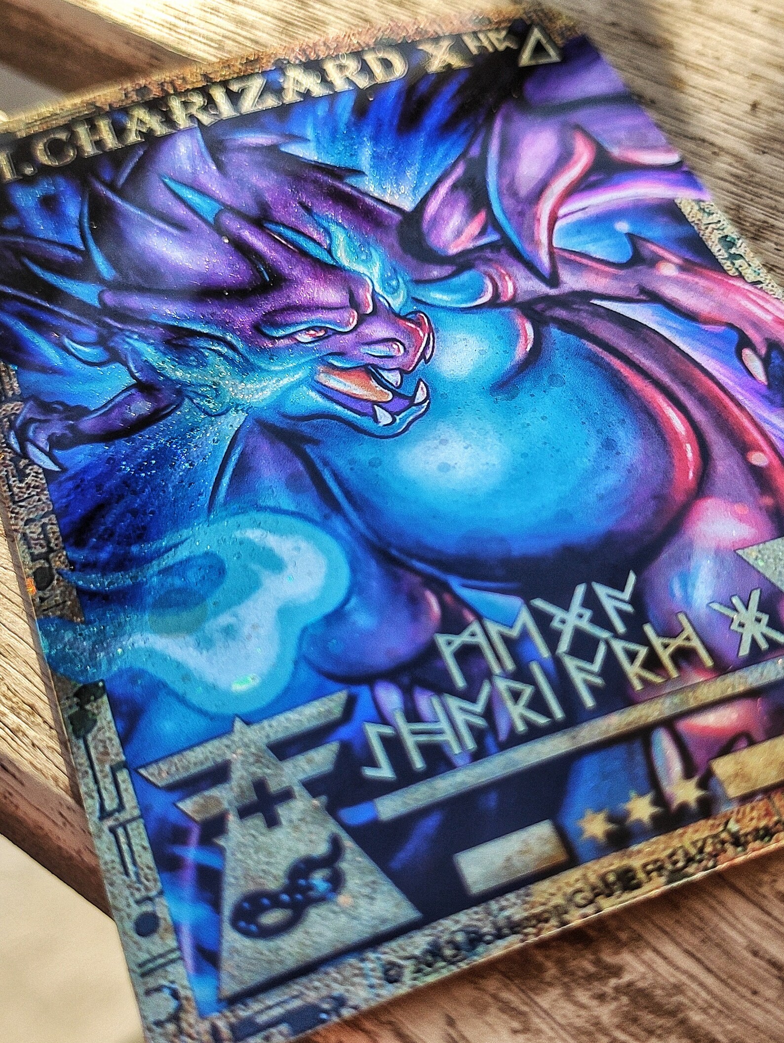 Ancient Pokemon Mega Charizard X Personalized Name Card - Etsy