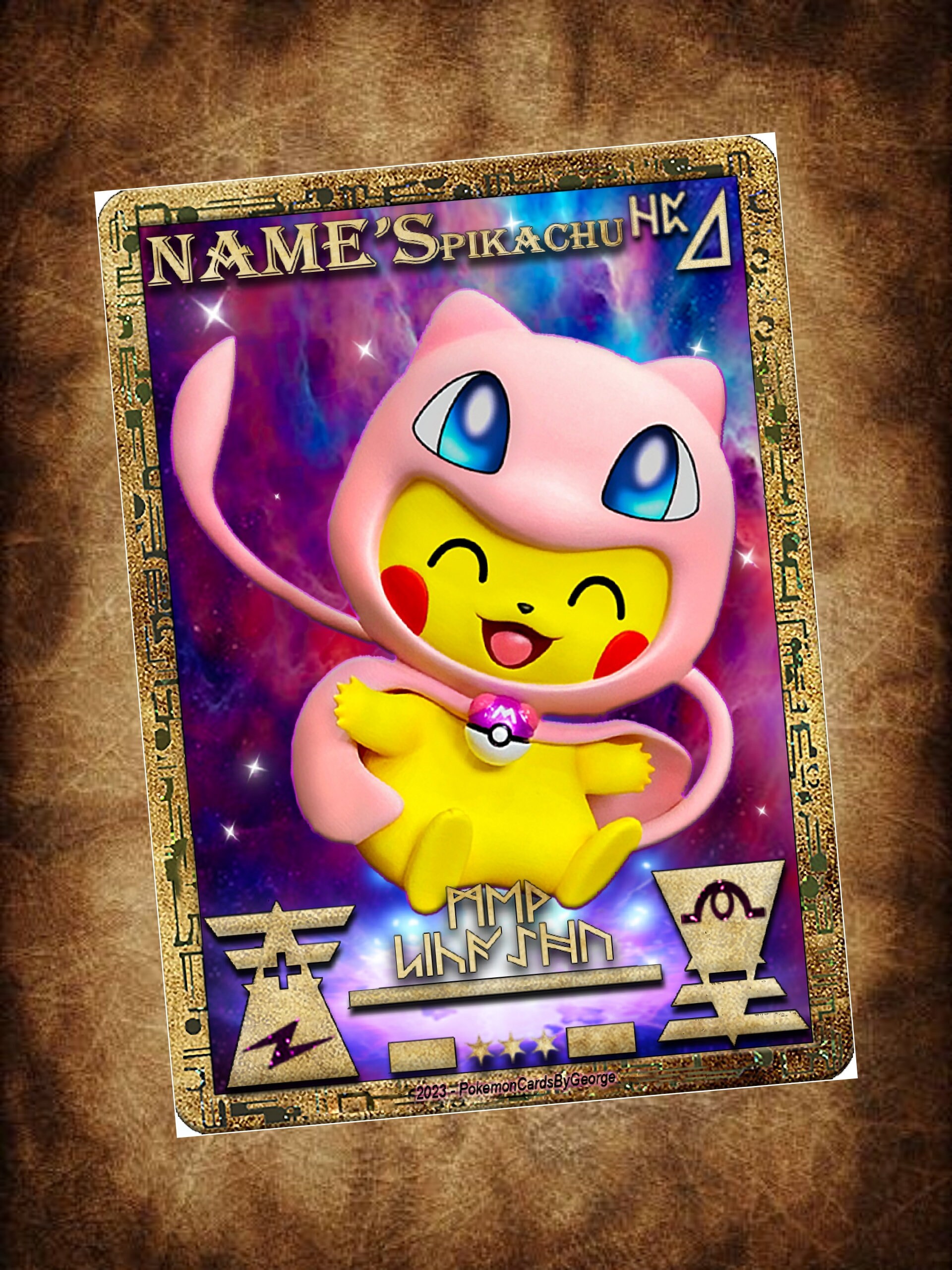 Ancient Pikachu Poncho Mew Personalized Card or Timestamp - Etsy