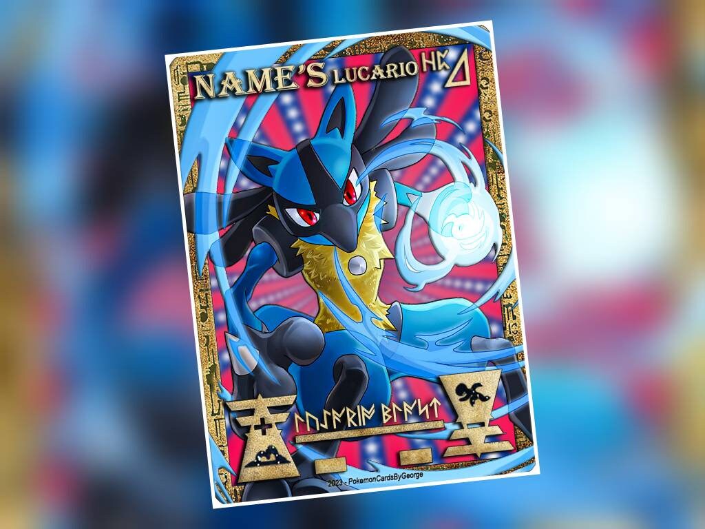 Ancient Pokemon Lucario Personalized Card or Timestamp - Etsy Australia