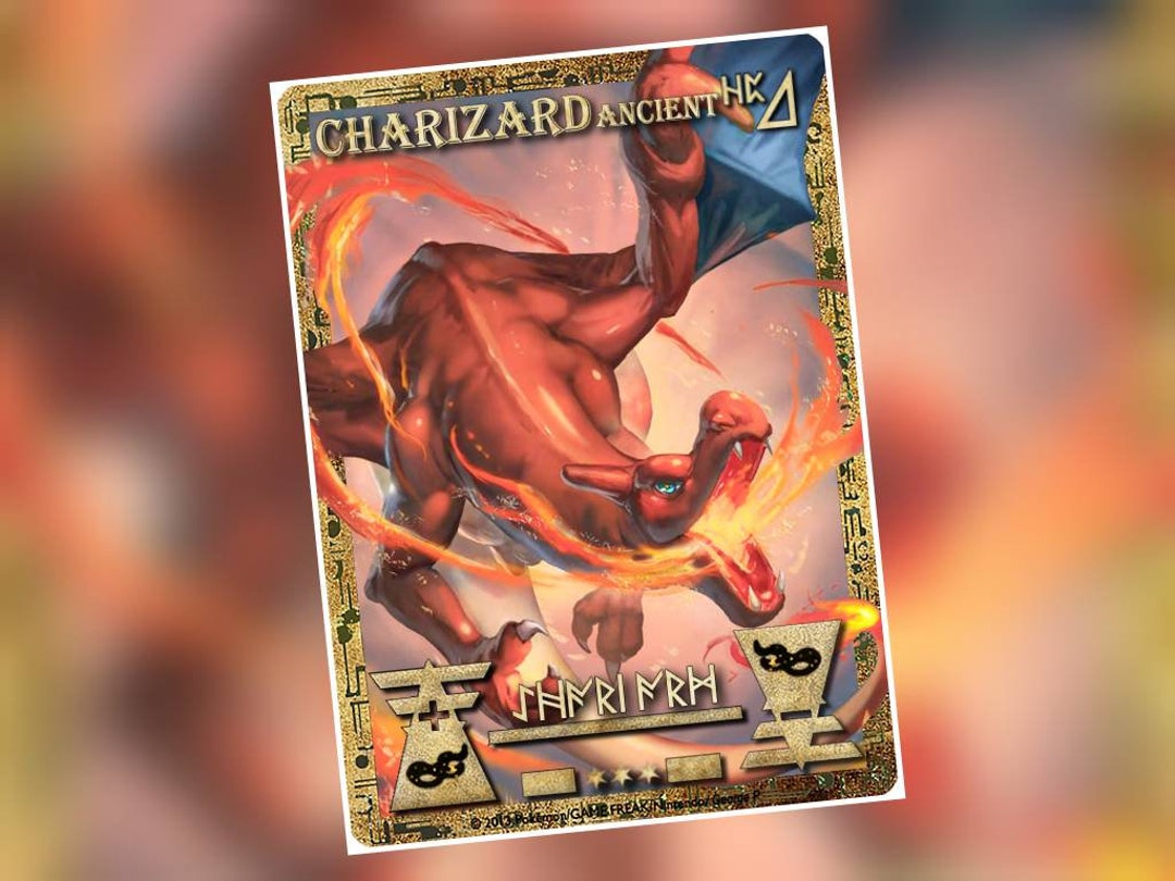 Ancient Charizard Custom Card Holo Pokemon - Etsy