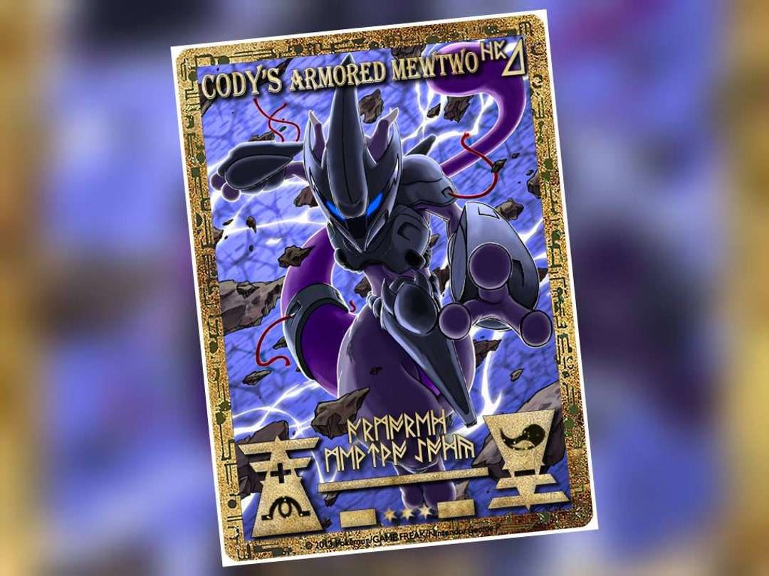 Ancient Armored Mewtwo Personalized Card or Timestamp - Etsy