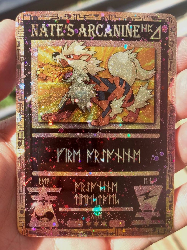 Ancient Arcanine Pokemon Personalized Card or Timestamp - Etsy