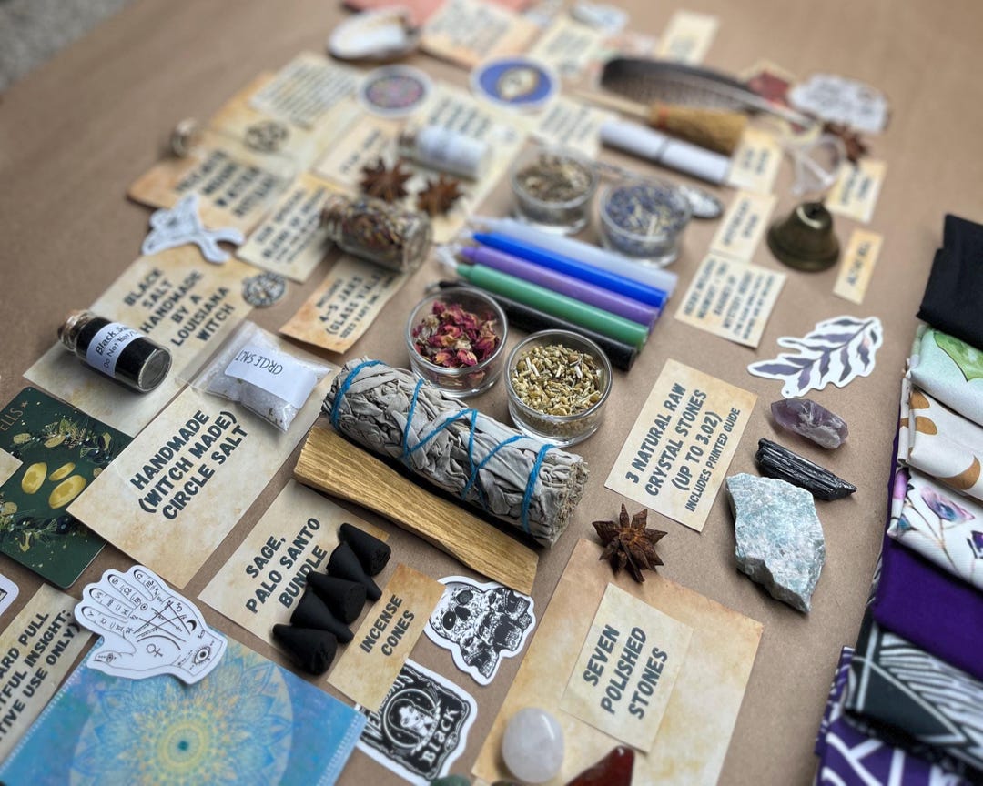 Starter Witch Kit Witchcraft Starter Kit Gift Box, Witch Spell Jar ...