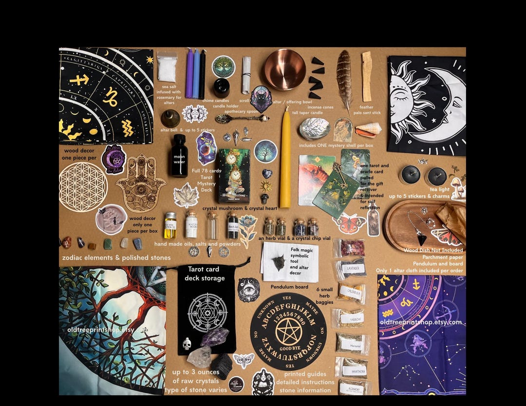 Large Spiritual Starter Kit and Witch Supplies Box Curated for Newbies ...