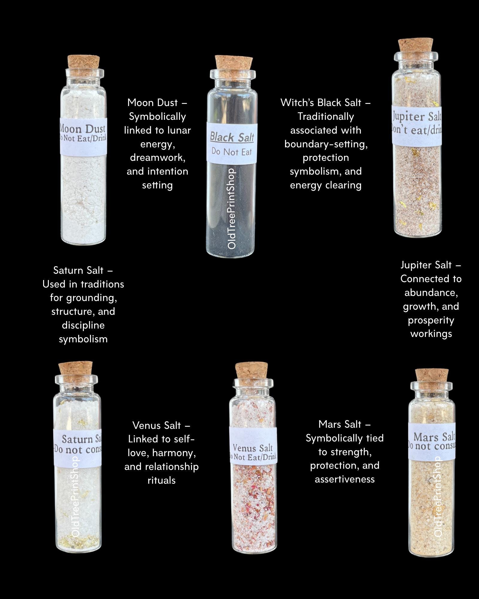 Apothecaries Metaphysical Witch Salt Collection - Single Witchcraft ...