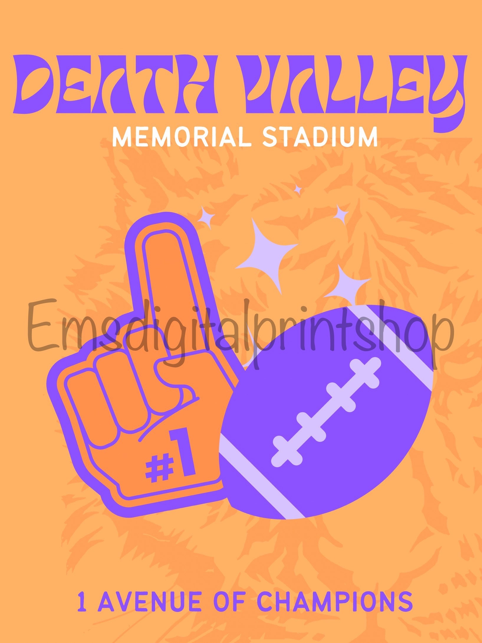 Clemson Preppy Prints 8 Pack - Etsy