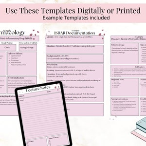 Nursing Study Template Bundle - Etsy