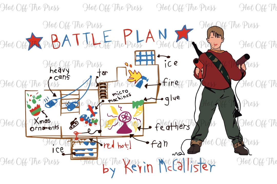 Battle Plan Kevin Christmas Movie Wet Bandits Humor - Etsy