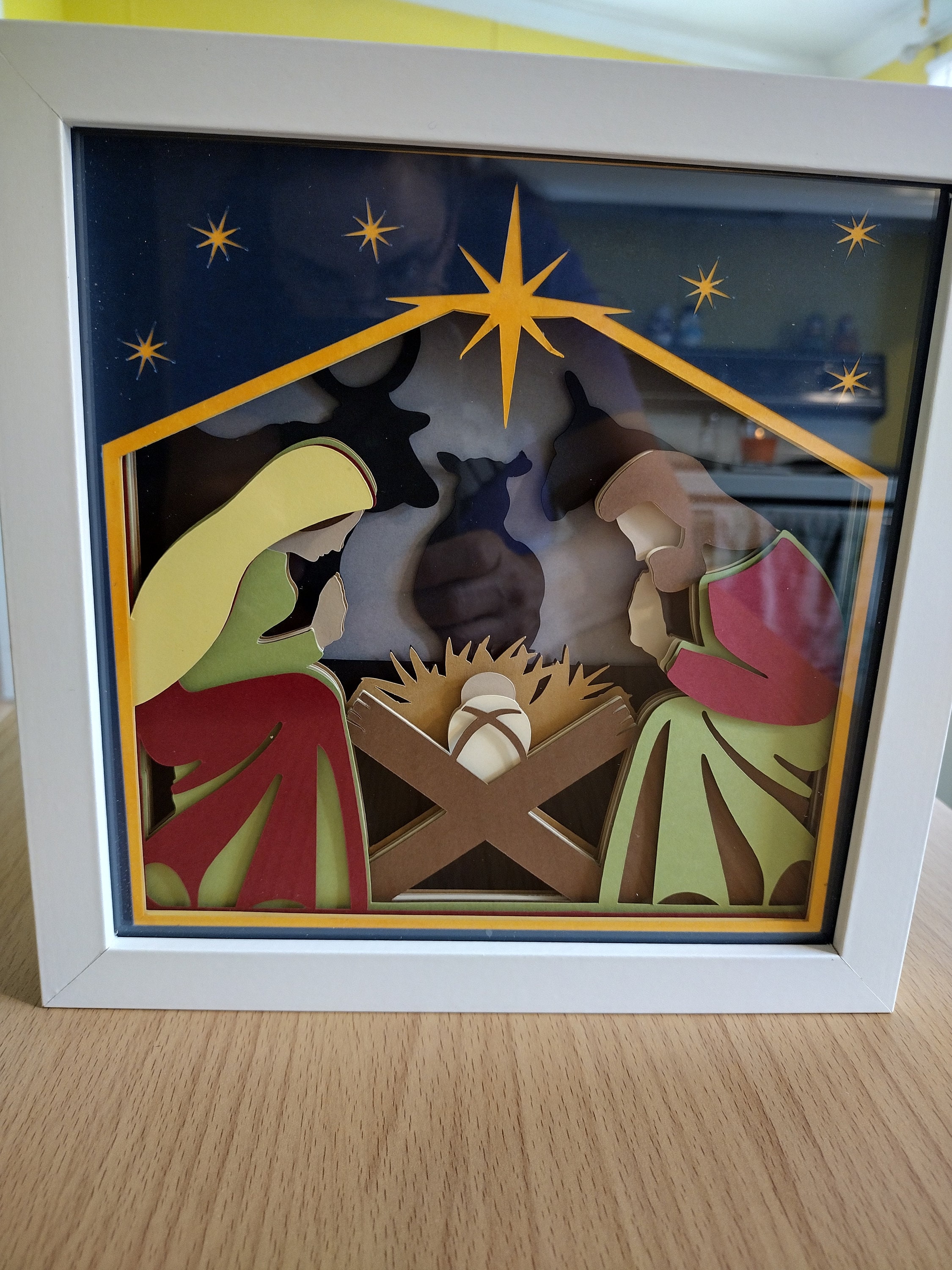 Nativity Scene Shadow Box - Etsy