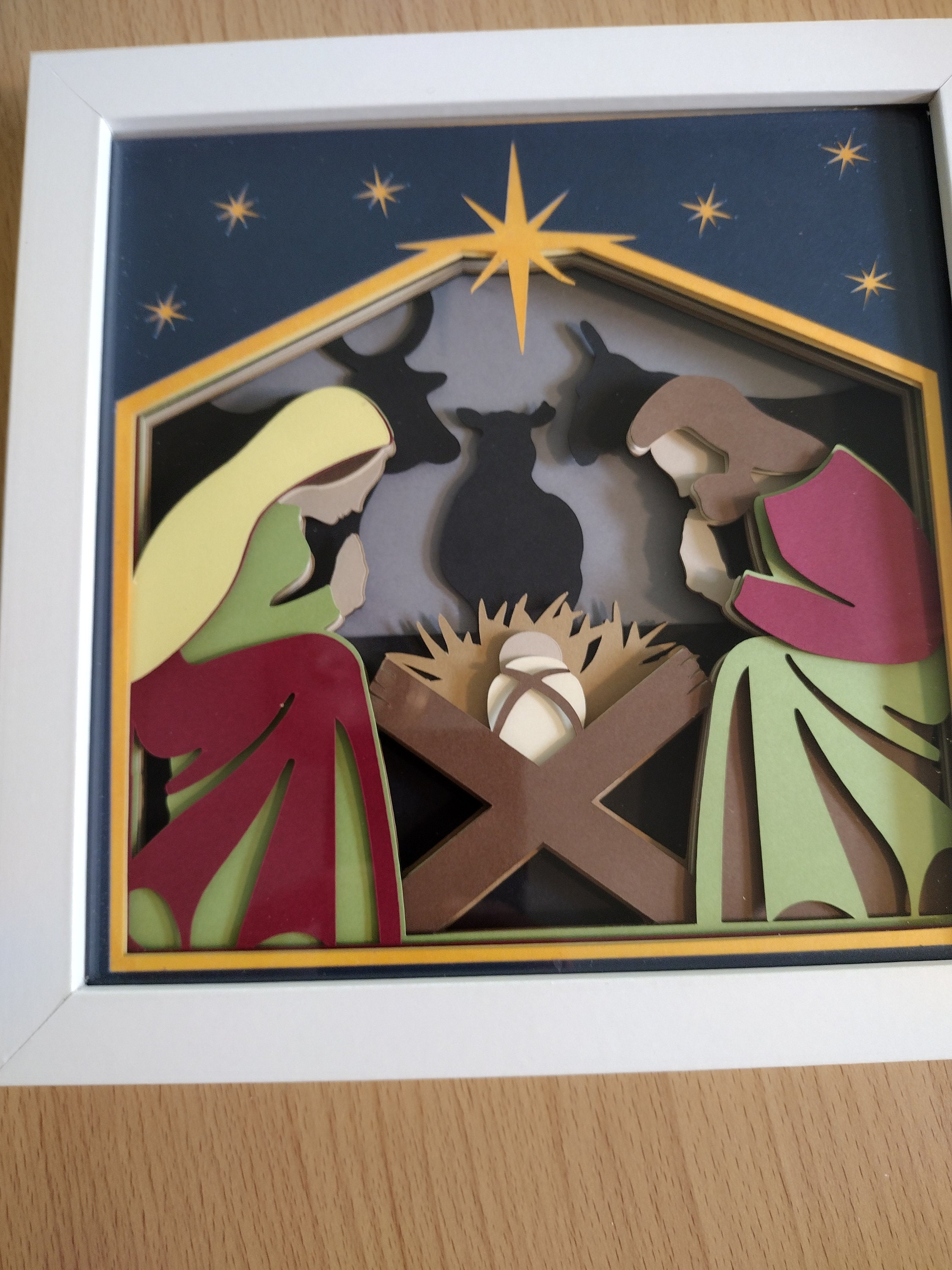 Nativity Scene Shadow Box - Etsy