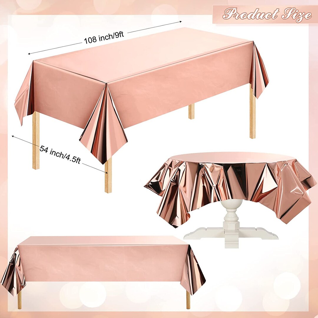 4 Pack Iridescent Tablecloths: 54" X 108" Party Table Covers - Etsy