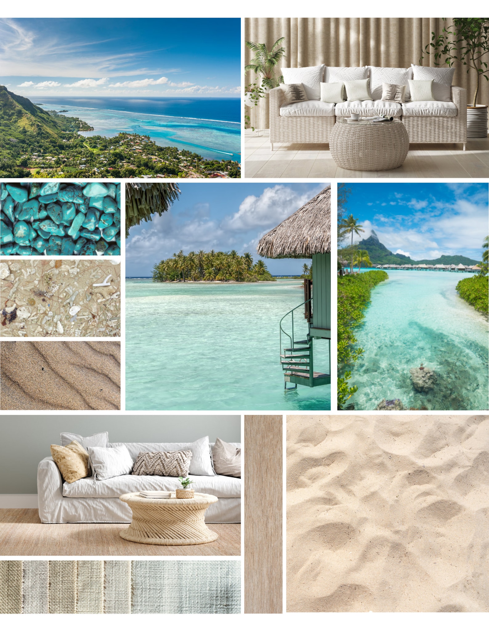 Sherwin Williams Coastal Paint Palette: Bora Bora Home Color Scheme ...