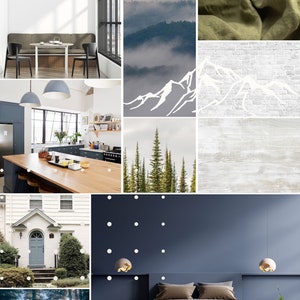 Sherwin Williams Smoky Blue Paint Palette: Whole House Color Scheme ...